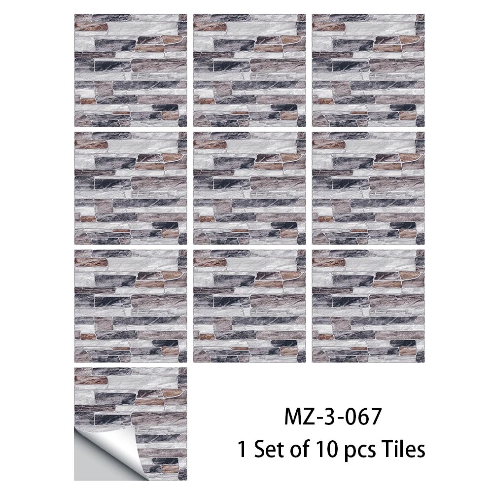 10 шт./компл, матовая плитка в стиле ретро, наклейка на пол, талия, украшение для рабочего стола, наклейки на стены, самоклеящиеся маслостойкие обои из ПВХ