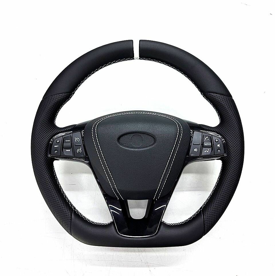 Мультируль Лада Гранта, Приора, Калина в экокоже с белой меткой