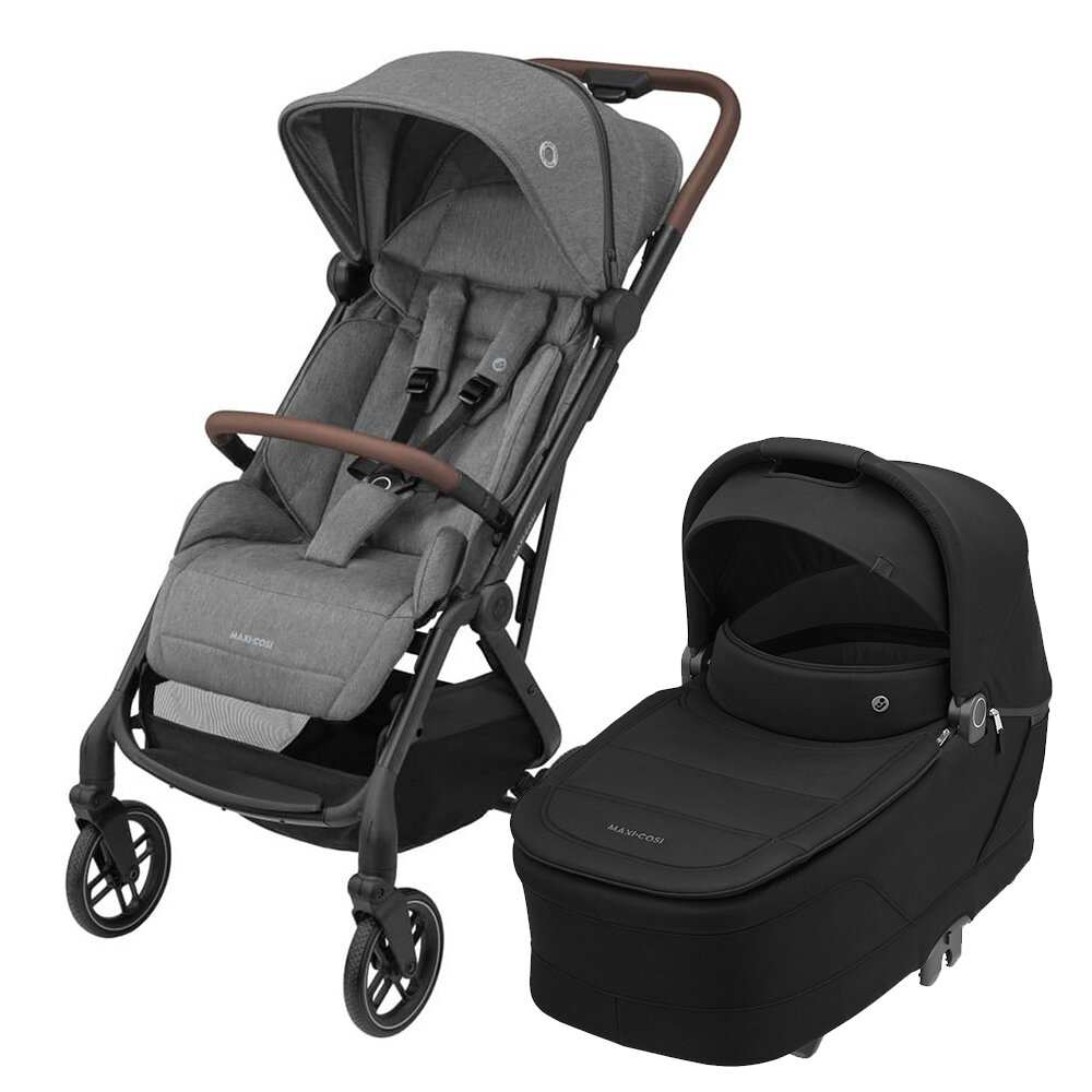 Детская коляска 2в1 Maxi-Cosi Soho, цвет Select Grey / Twillic Black (Серый меланж / Чёрный)