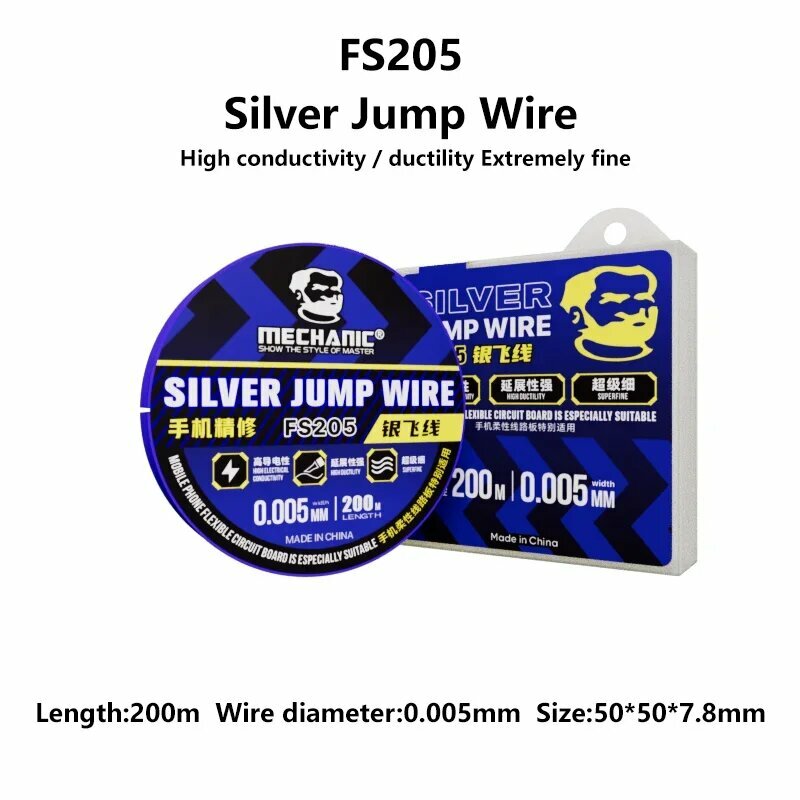 Silver Jump Wire FS205, 200m, 0.005mm