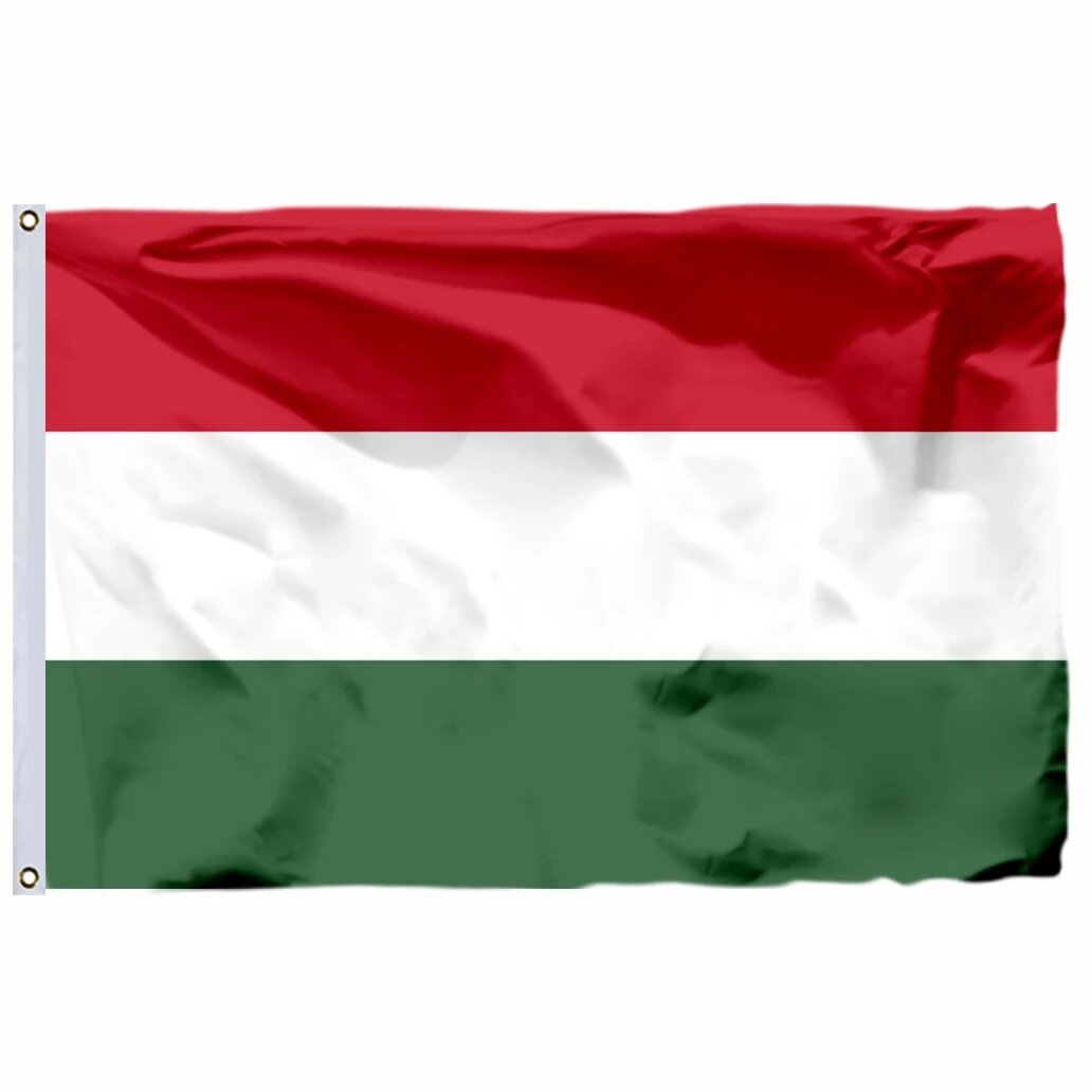 Флаг Венгрии 3x5 футов (90x150 см), белый, Hungary 1957