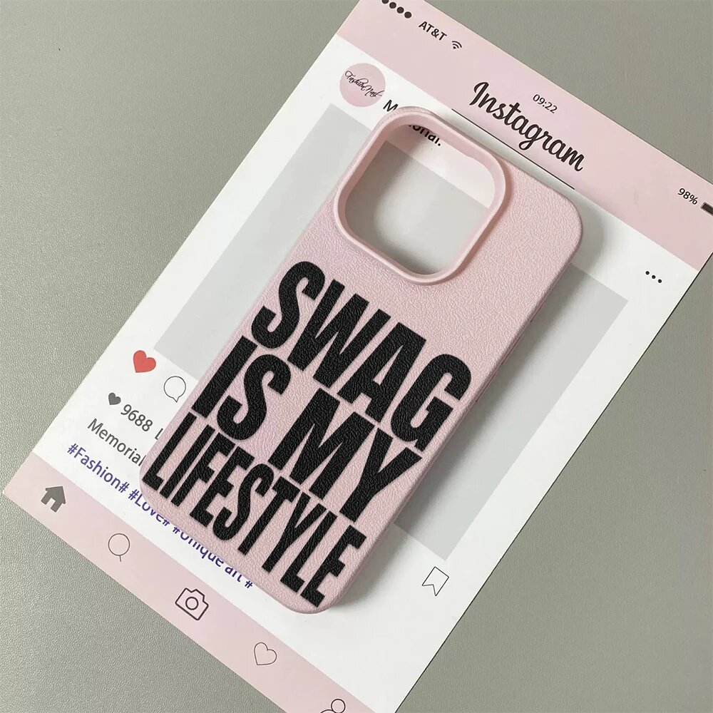 Розовый чехол Swag Lifestyle для iPhone 13