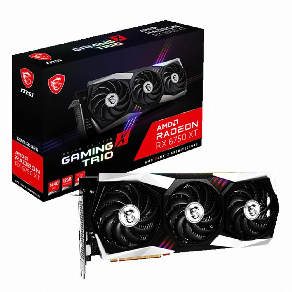 Видеокарта MSI RX6750XT GAMING X TRIO 12GB GDDR6 192bit HDMI 3xDP (961510)