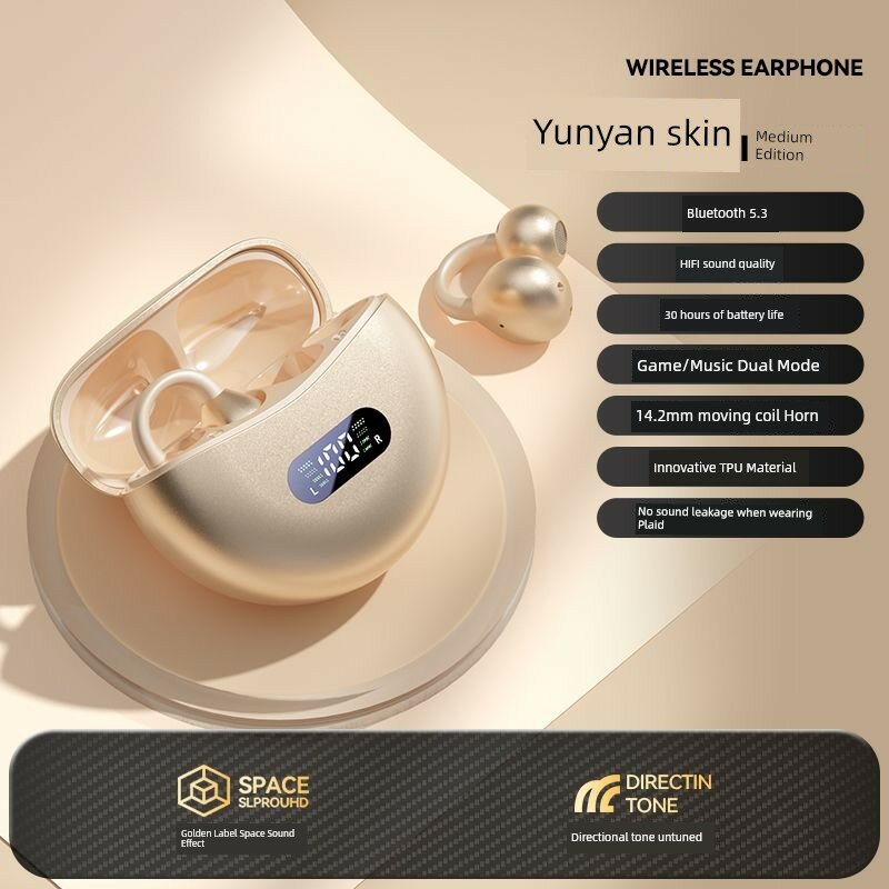 Беспроводные наушники с костной проводимостью Flagship Edition Soft Skin Bluetooth 5.4 Шумоподавление
