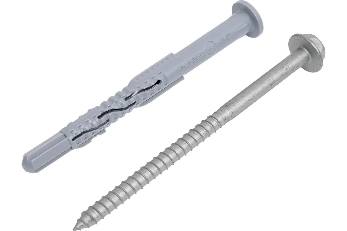 Дюбели фасадные ЗУБР ФД-Ц 10х120 мм, нейлон-цинк, 50 шт