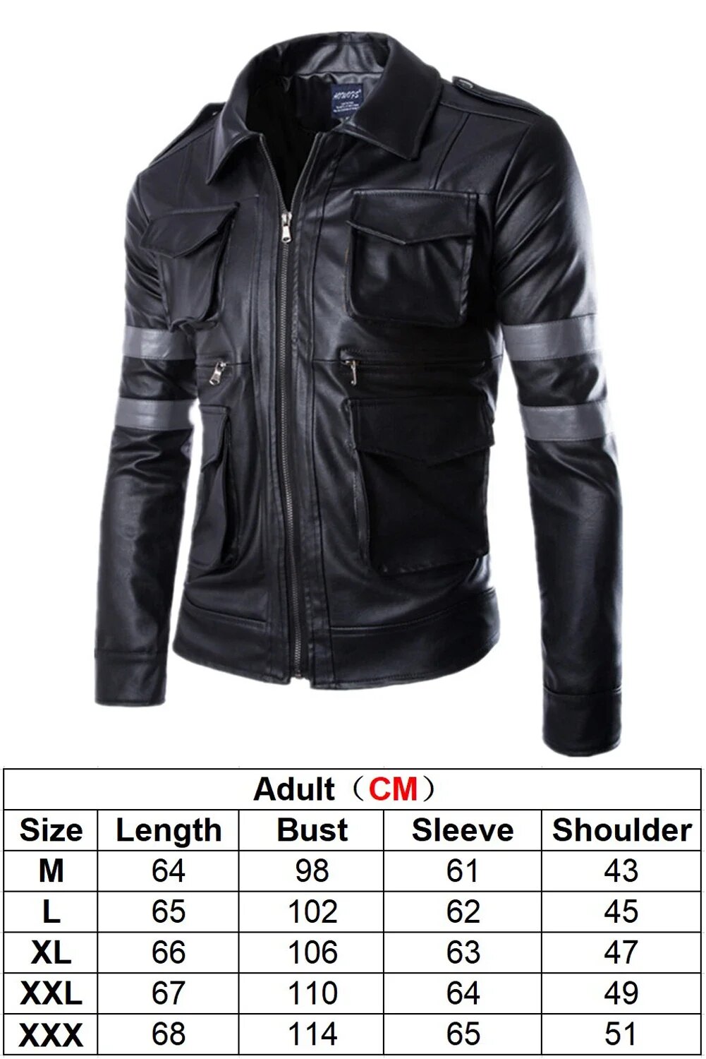 Костюм Леона Кеннеди 28917J Черный, M, Black