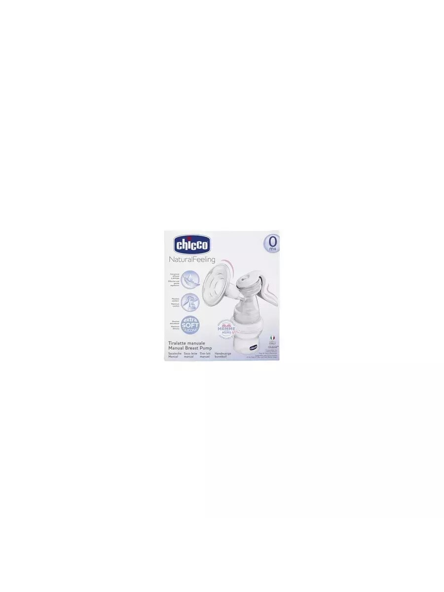 Chicco natural feeling молокоотсос ручной 1022 +бутылочка