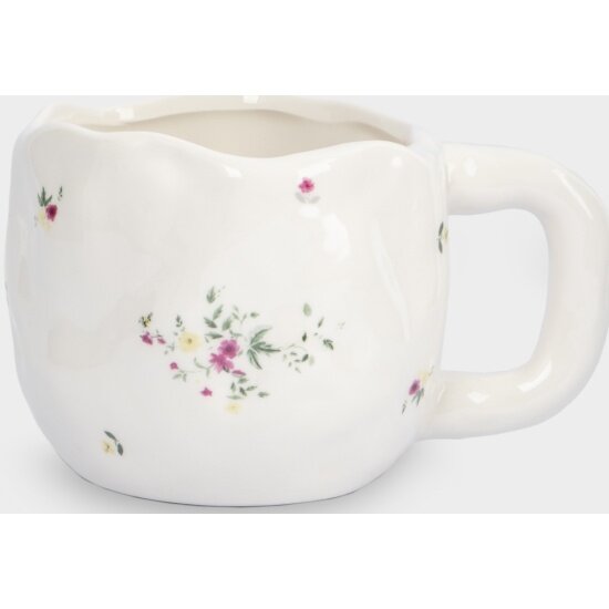Кружка Anna Lafarg Meadow 550 мл, керамика, белая, Цветы (ANLAF-XIAJIA-140725)