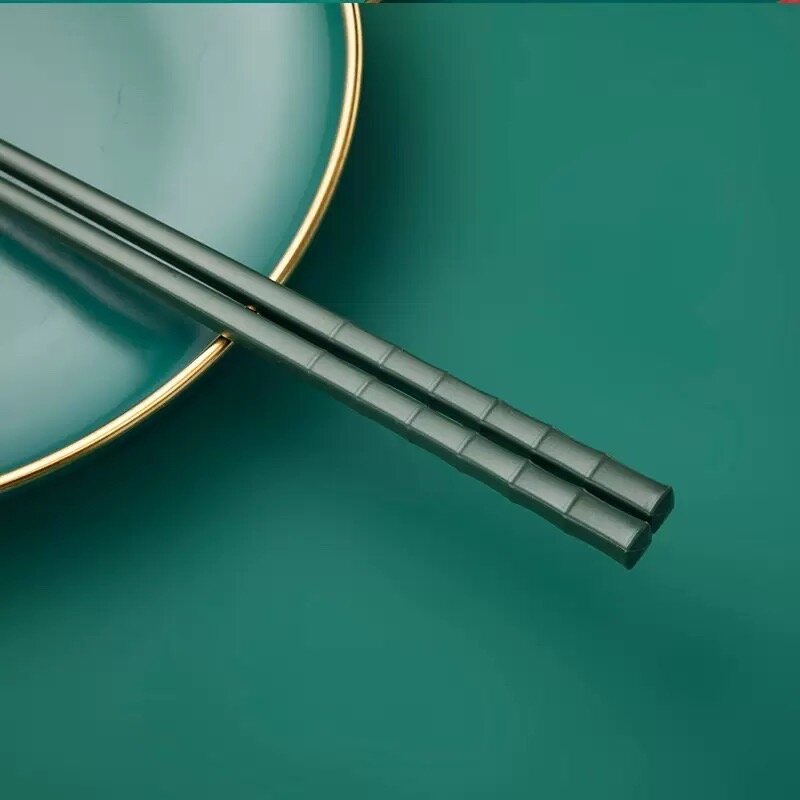 Палочки для еды "Бамбук" Red, для суши, воков, зеленый цвет, 2 шт