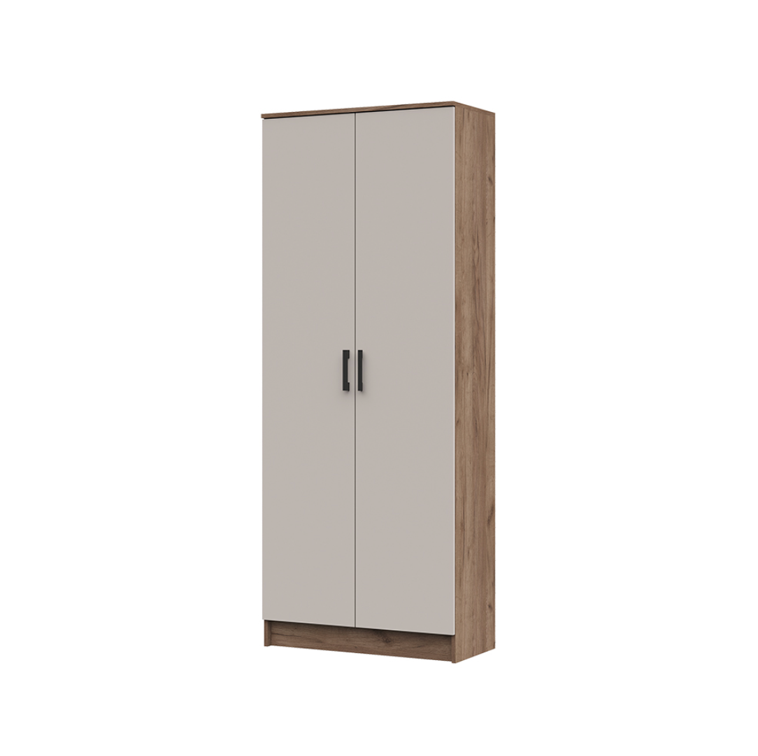 Шкаф Машенька ШК-204 комбинированный для одежды, 80×202×38 см, дуб крафт табачный / кашемир