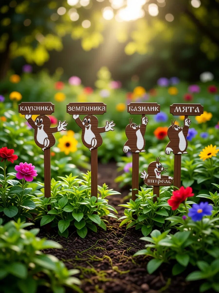 Садовые фигуры Крот 8шт