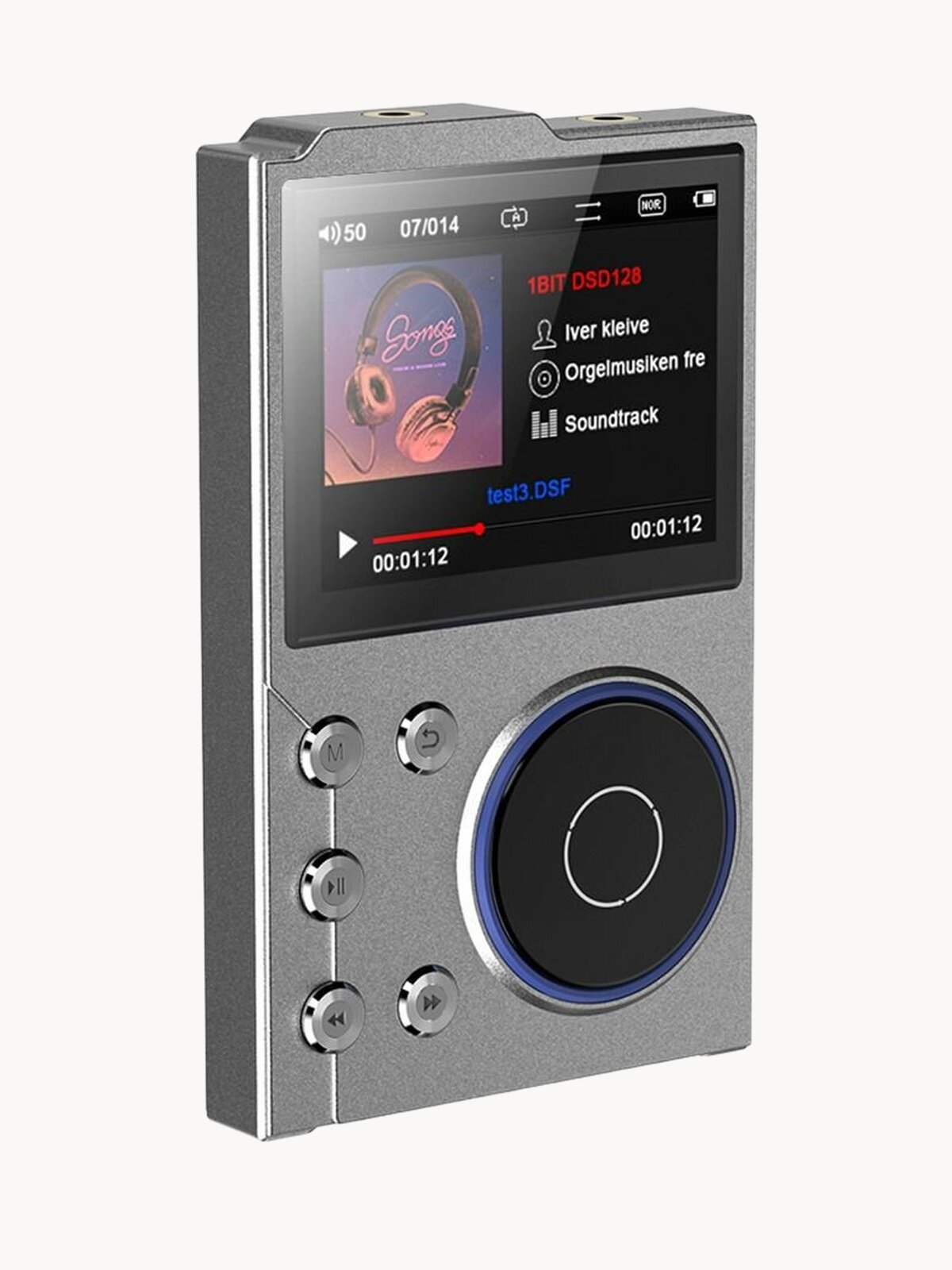 Музыкальный плеер hifi DSD256 MP3/MP4 16Gb Поддержка FM серый/2.4"/microSDHC