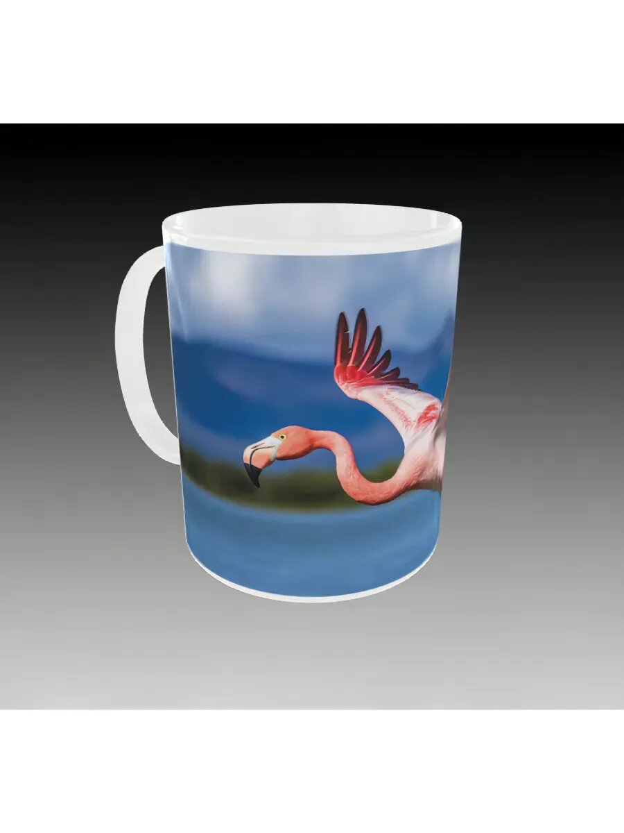 Кружка с принтом Фламинго