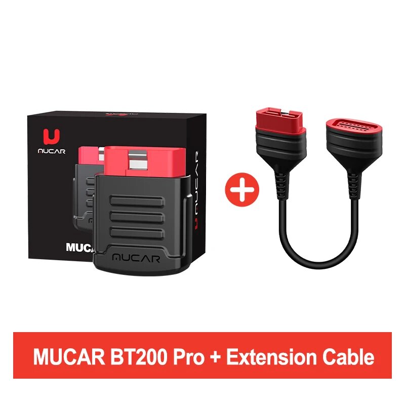 Диагностический сканер MUCAR BT200, прибор для диагностики автомобиля, Obd 2, BT200 PRO with Cable