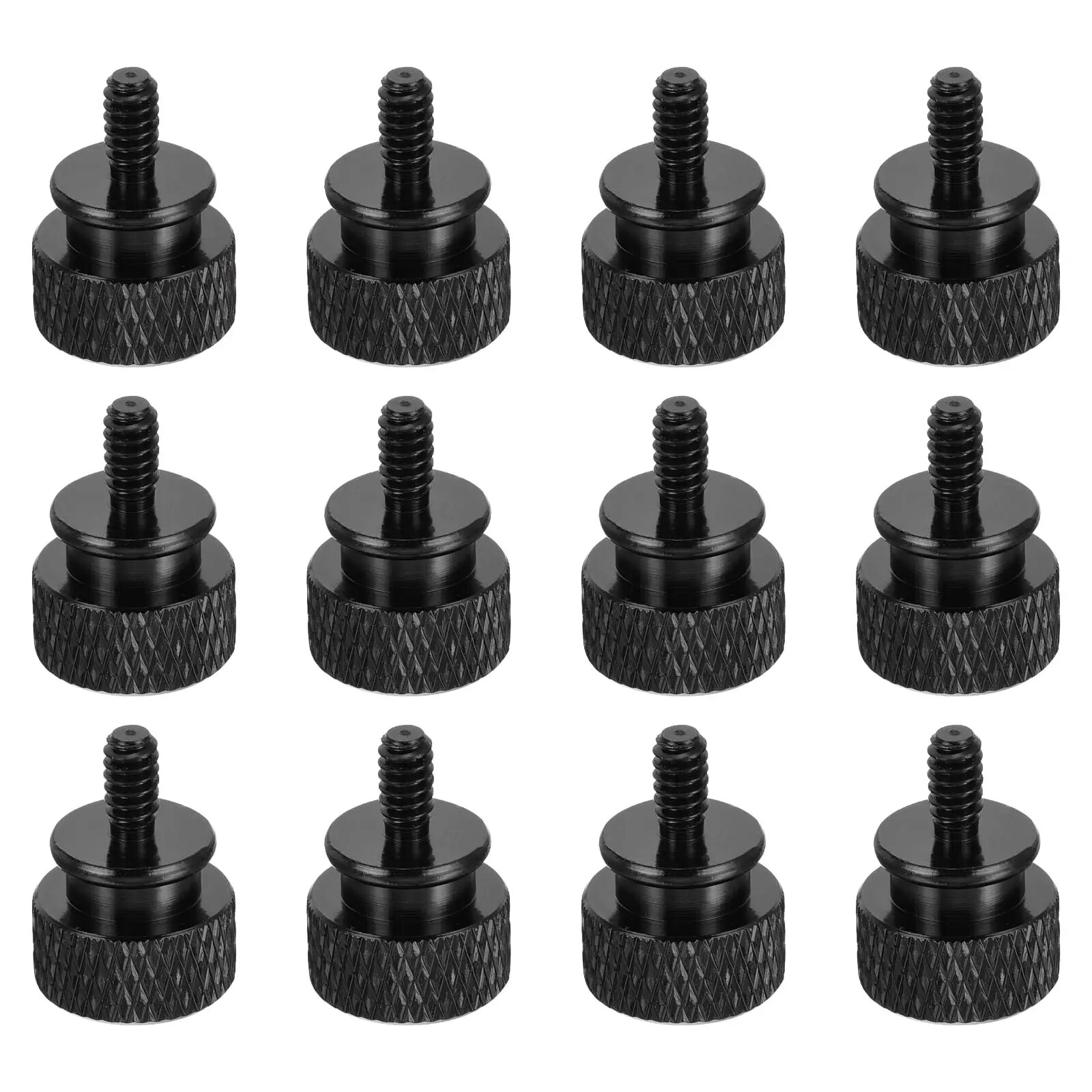 Винты для корпуса компьютера UNC 6#-32*6 мм алюминиевые Black, 3pcs