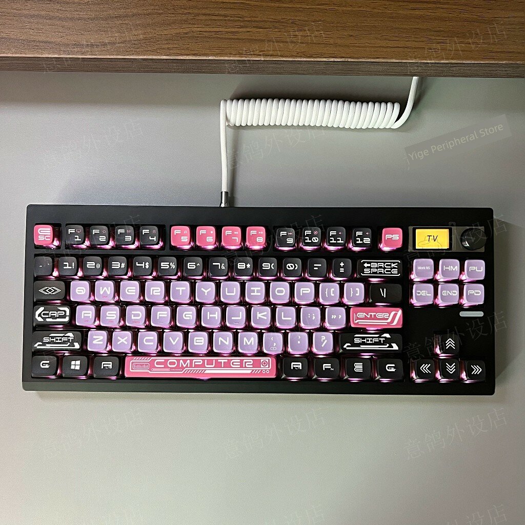 Кейкапы Gundam Zaku Warrior MDA High Profile PBT, пятисторонняя сублимация, Night Demon, Wooting Rain 75 Тема Future