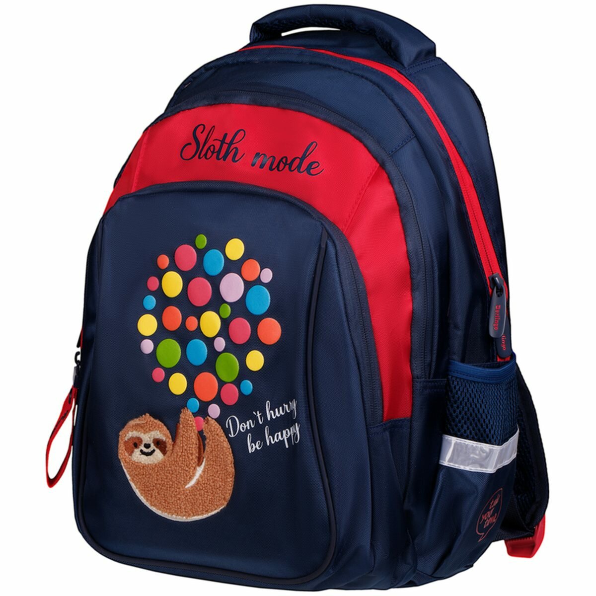 Рюкзак школьный Berlingo Comfort "Sloth mode" 38x27x18см, 3 отделения, 3 кармана, эргономичная спинка (RU06707)