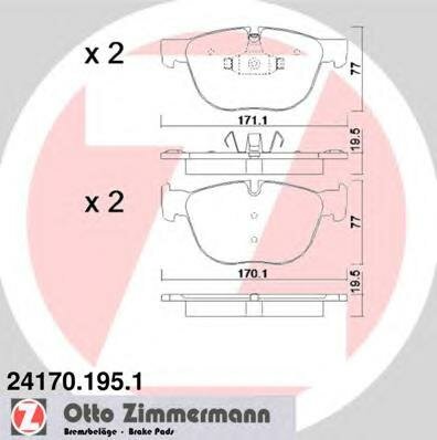 Колодки передние BMW X5-E70/F15 / X6-E71/F16 ZIMME