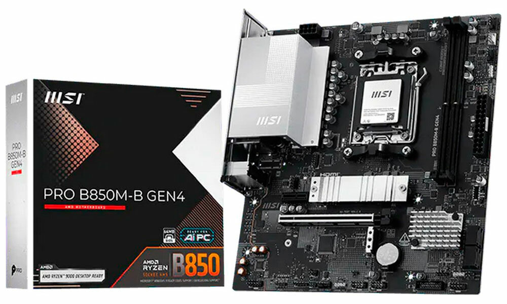 Материнская плата MSI PRO B850M-B GEN4 (AM5, mATX)