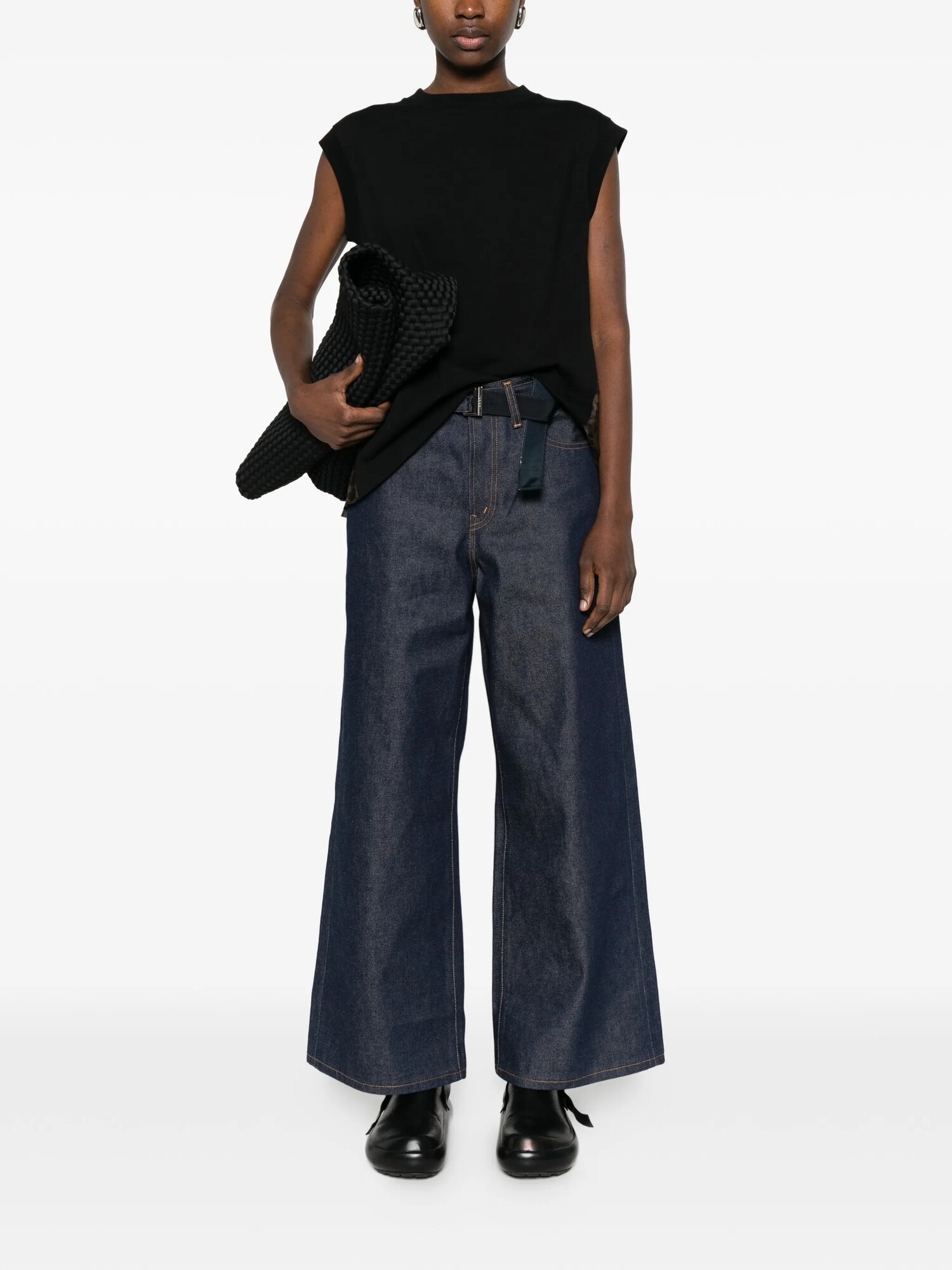 Футболка Sacai, размер 46, black/black — фото 1