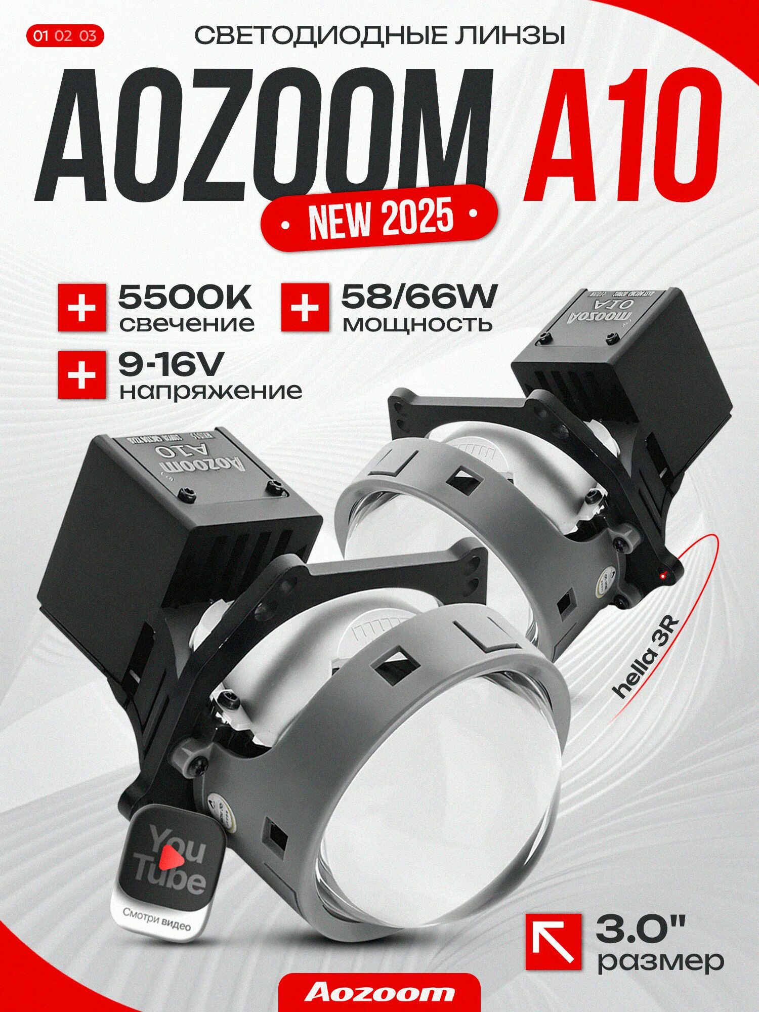 Светодиодные билед модули Aozoom A10 Unicorn Bi-LED