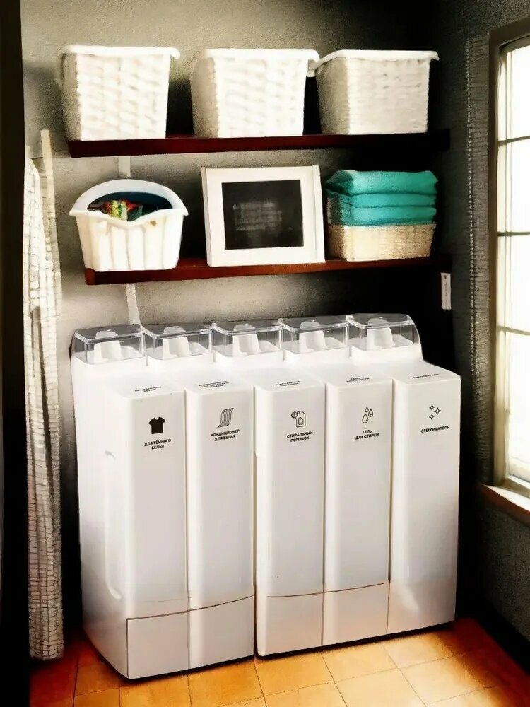 Контейнер для стирального порошка, 1.2 л, 5 шт