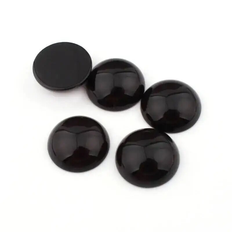 Черный агат, кабошон, бусины для PANDANT 5 шт. 20mm Coin