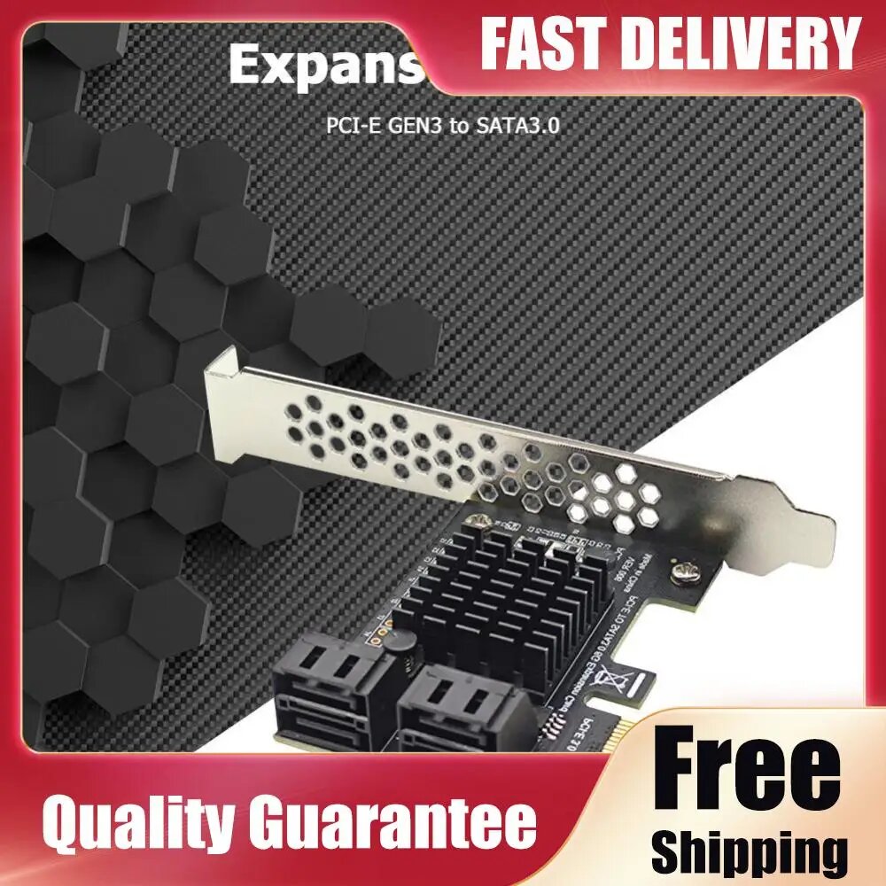 SATA III PCIe Райзер 4 Порта