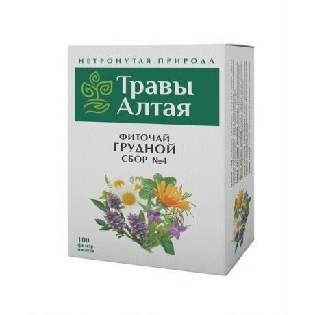 Сбор грудной №4 Травы Алтая фильтр-пакеты 1,5 г 100 шт. е