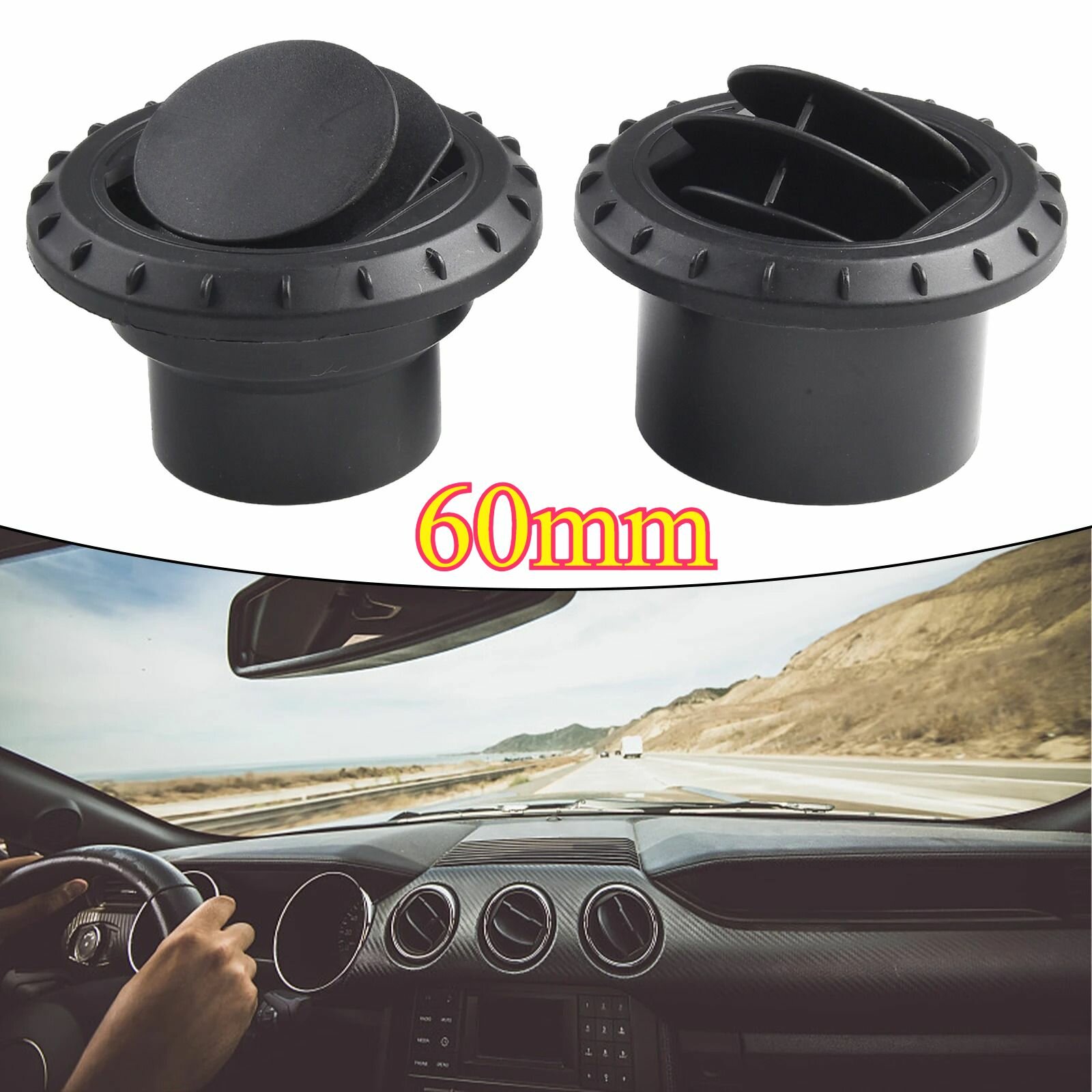 Дефлектор (закрывающийся) 60 мм поворотный для воздушного отопителя