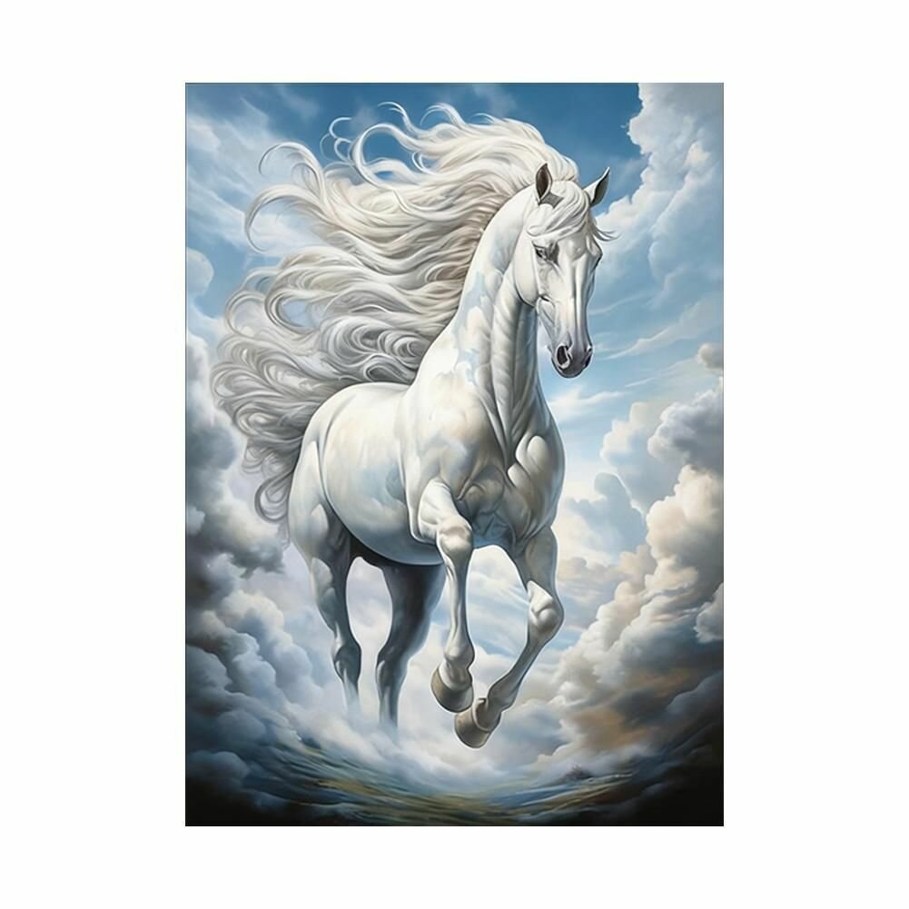 Алмазная живопись картина с изображением лошади 30X40 см