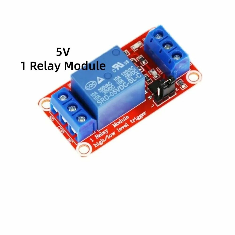 Модуль реле с оптоизоляцией 5В, поддержка высокого и низкого уровня срабатывания, 1 канал