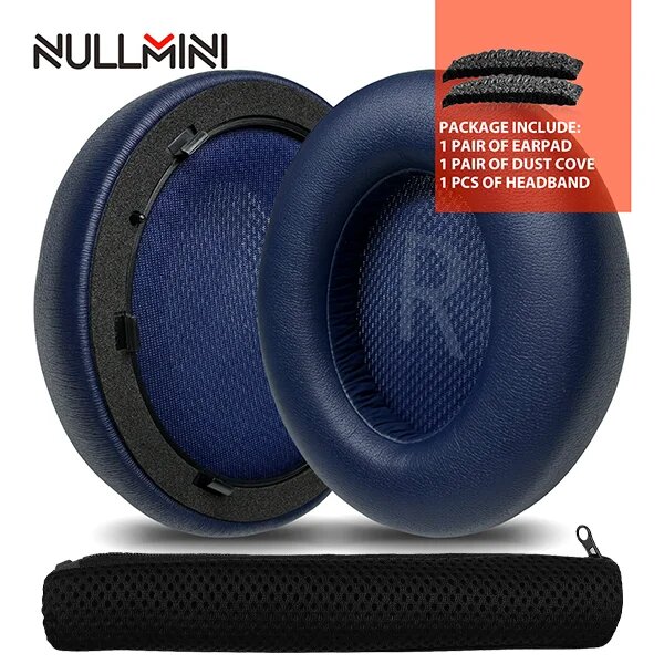 NullMini Амбушюры для Anker Soundcore Space Q45 синие, белые blue and band C