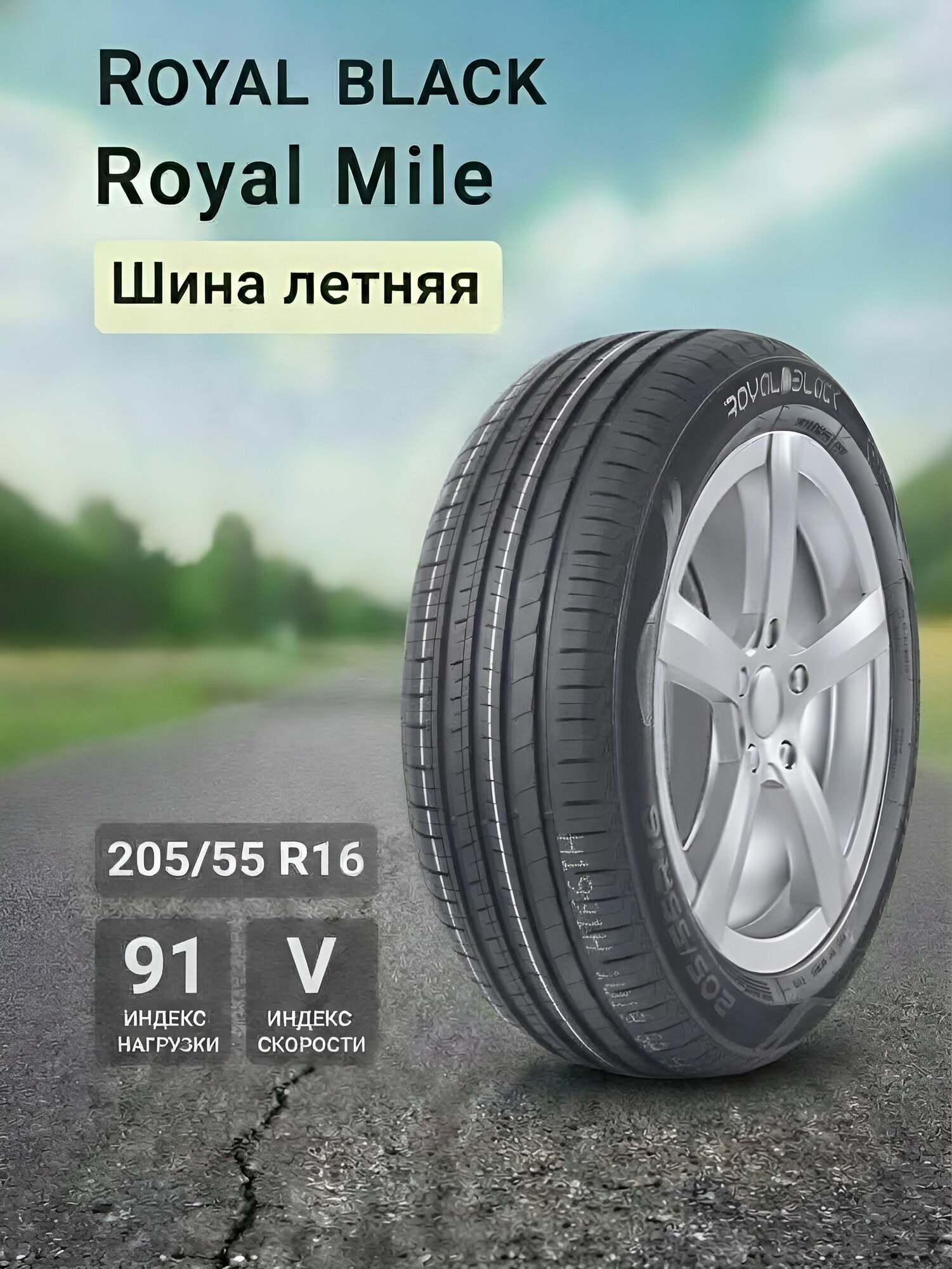 ROYAL BLACK Royal Mile Шины летние 205/55R16 91V, бескамерные