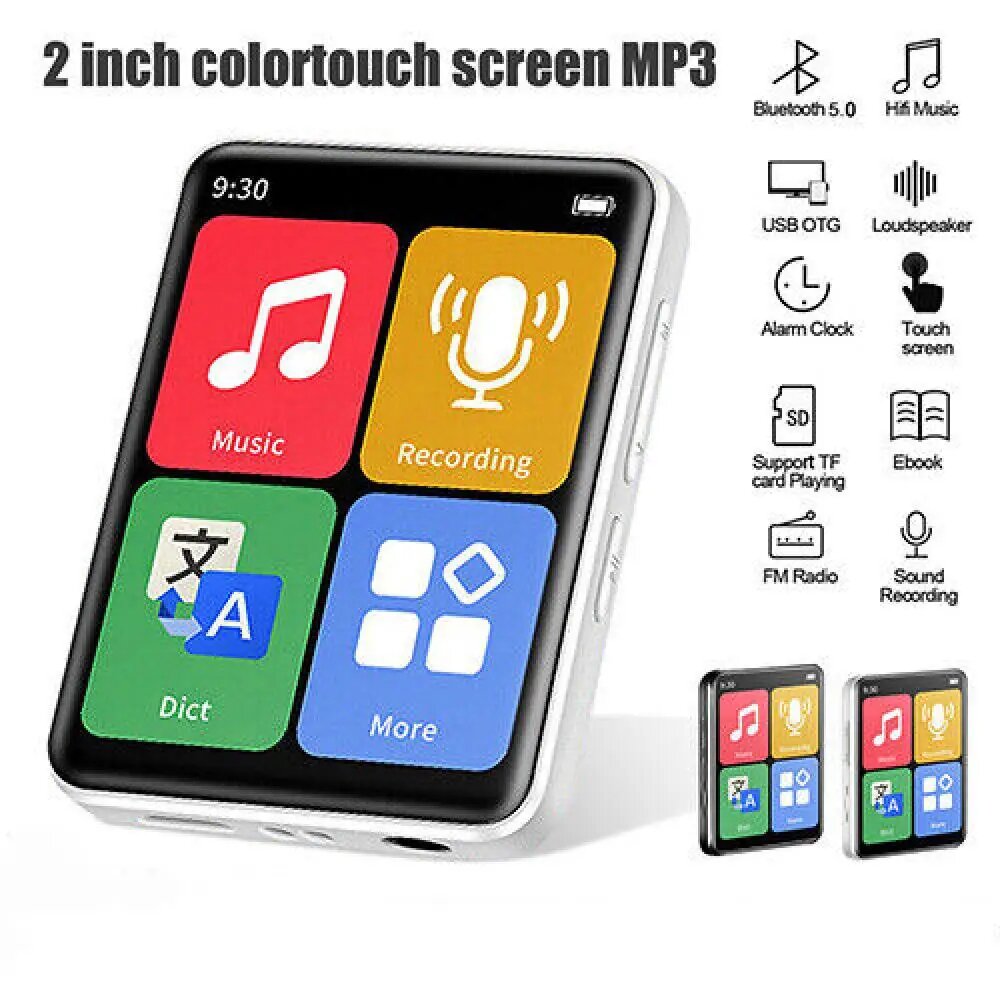 MP4 плеер NVPONE Black Bluetooth 5.0 — фото 1