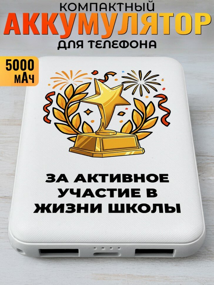 Повербанк "За активное участие в жизни школы"
