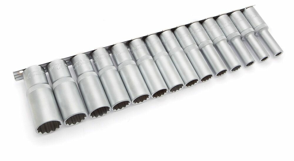 Набор головок двенадцатигранных удлинённых 1/2", 14 штук , 622314, Дело Техники.