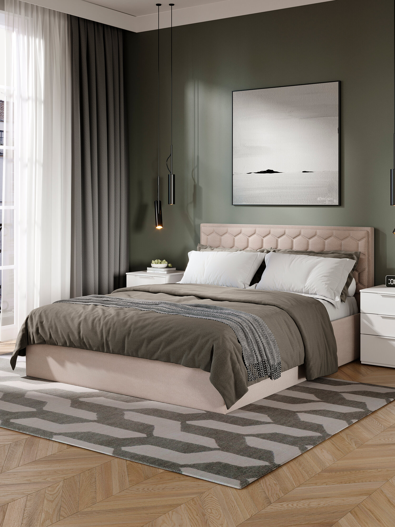 Кровать 160х200 с подъемным механизмом Порто ( Велюр Confetti Cream)