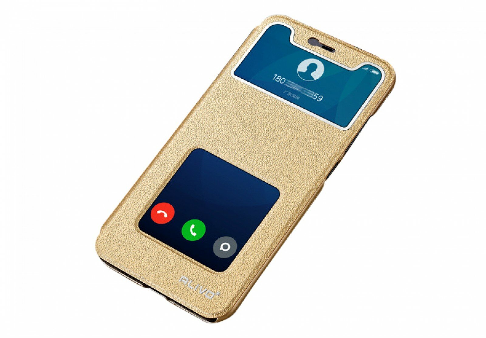 Чехол-книжка MyPads для Huawei Honor 8X (JSN-L21) 6.5" золотой с защитой и окошком для вызовов