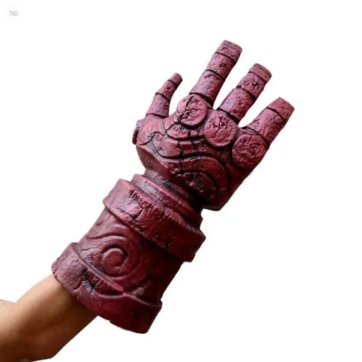 Перчатка рука Хэллбоя - Hellboy красная пластиковая для косплея, игрушка, аксессуар
