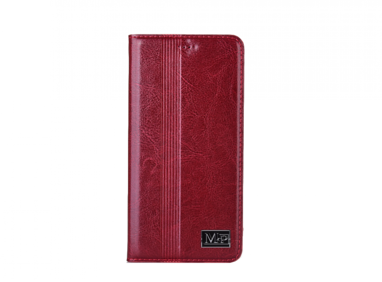 Чехол-книжка MyPads Premium для iPhone 12 mini из натуральной мраморной кожи буйвола, красный