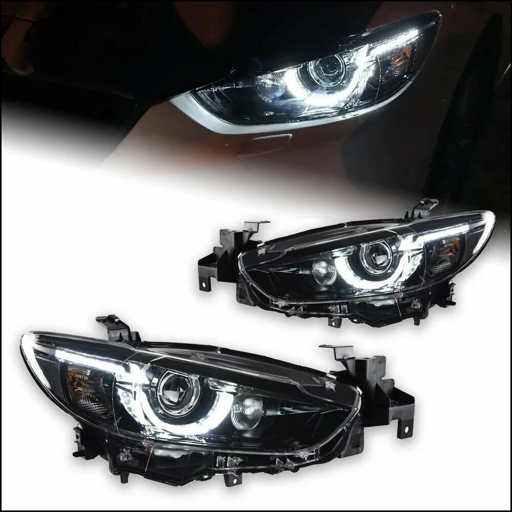 Фары автомобильные, 2 шт, арт. Подходит для модифицированных фар Mazda 6 GJ 2013-2016 годов выпуска.