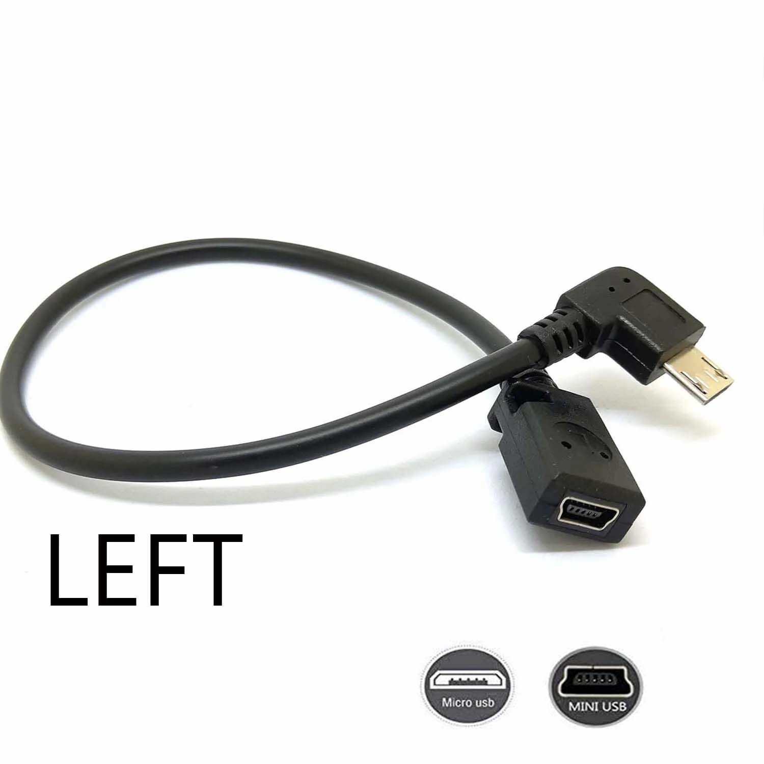 Угол 90 градусов, микро-папа и мини-мама, USB-адаптер, конвертер, кабель для зарядного устройства, шнур, левый угол