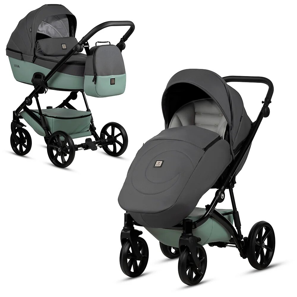 Детская коляска 2в1 Tutis Viva 5+, цвет Sage (Серо-зелёный), артикул производителя 1452039