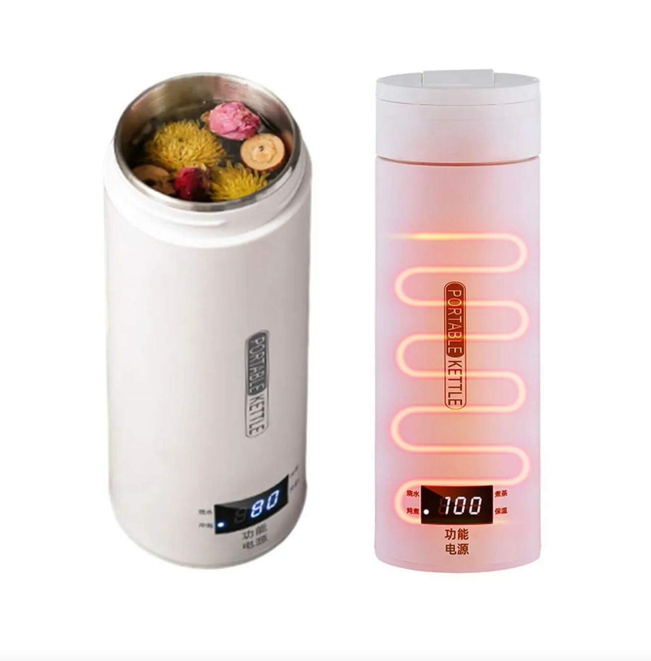 Электрический чайник, портативная термокружка - объемом 500 мл сохраняет тепло