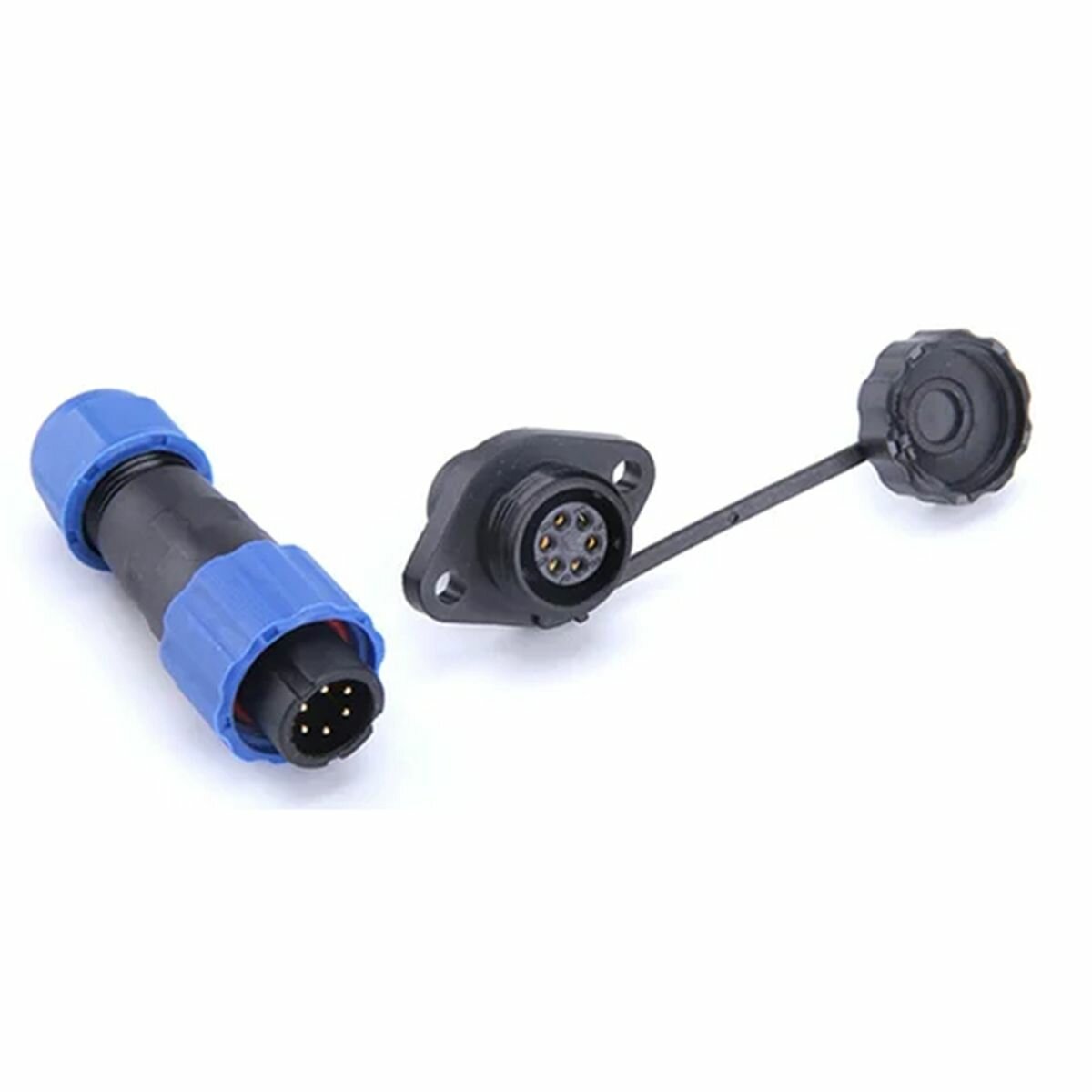 Водонепроницаемый разъем SP13 IP68, 6-контактный, кабельные разъемы, штекер/гнездо, гайка/фланец/стыковка