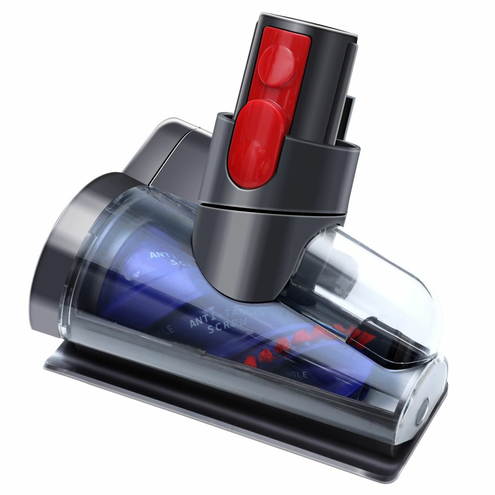 Мини щетка Anti-Tangle Screw для пылесосов Dyson V10 V11 V15 с защитой от наматывания шерсти и волос. Для уборки мягкой мебели, шерсти животных, жалюзей, тканей. Турбощетка насадка с мотором.