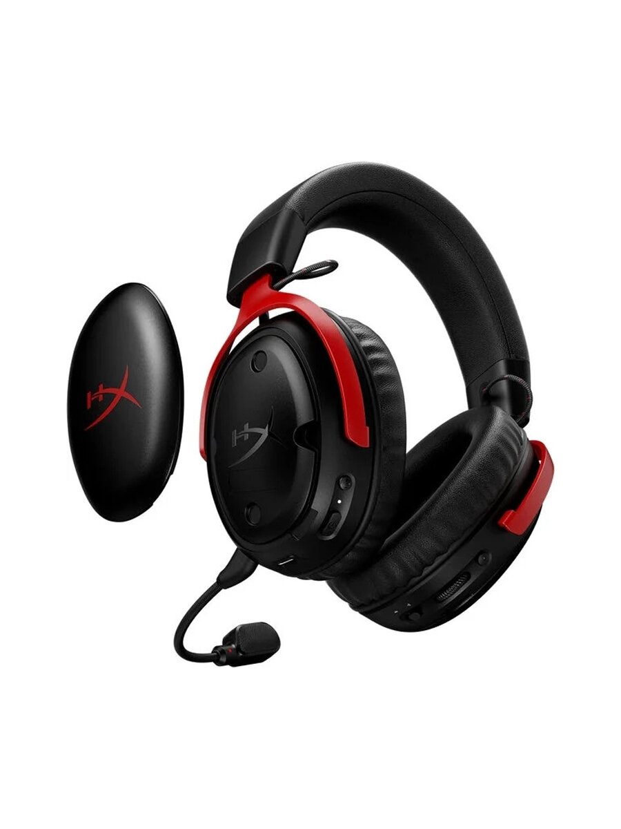 HyperX Cloud III S Wireless, черный/красный, беспроводные наушники