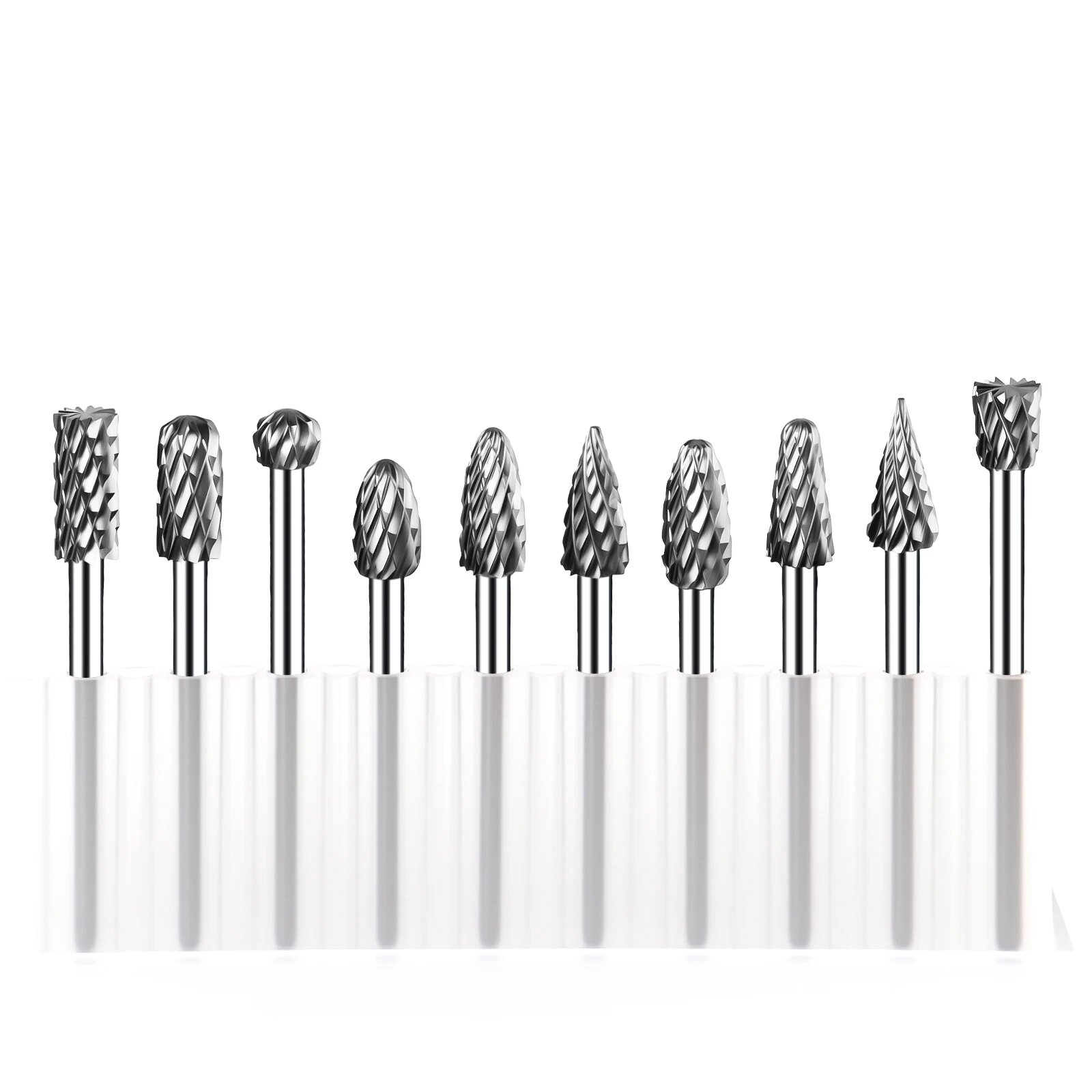 Набор твердосплавных фрез 10 шт, диаметр головки 6 мм, shank 3 мм