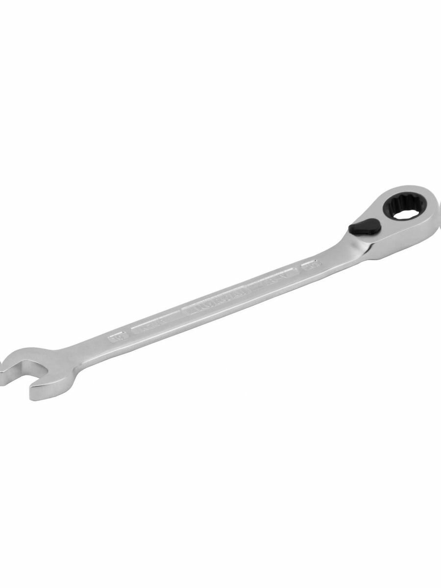 Ключ гаечный с переключающейся трещоткой 10 мм NORGAU Industrial, HРM High precision machining, рожковый и накидной профиль